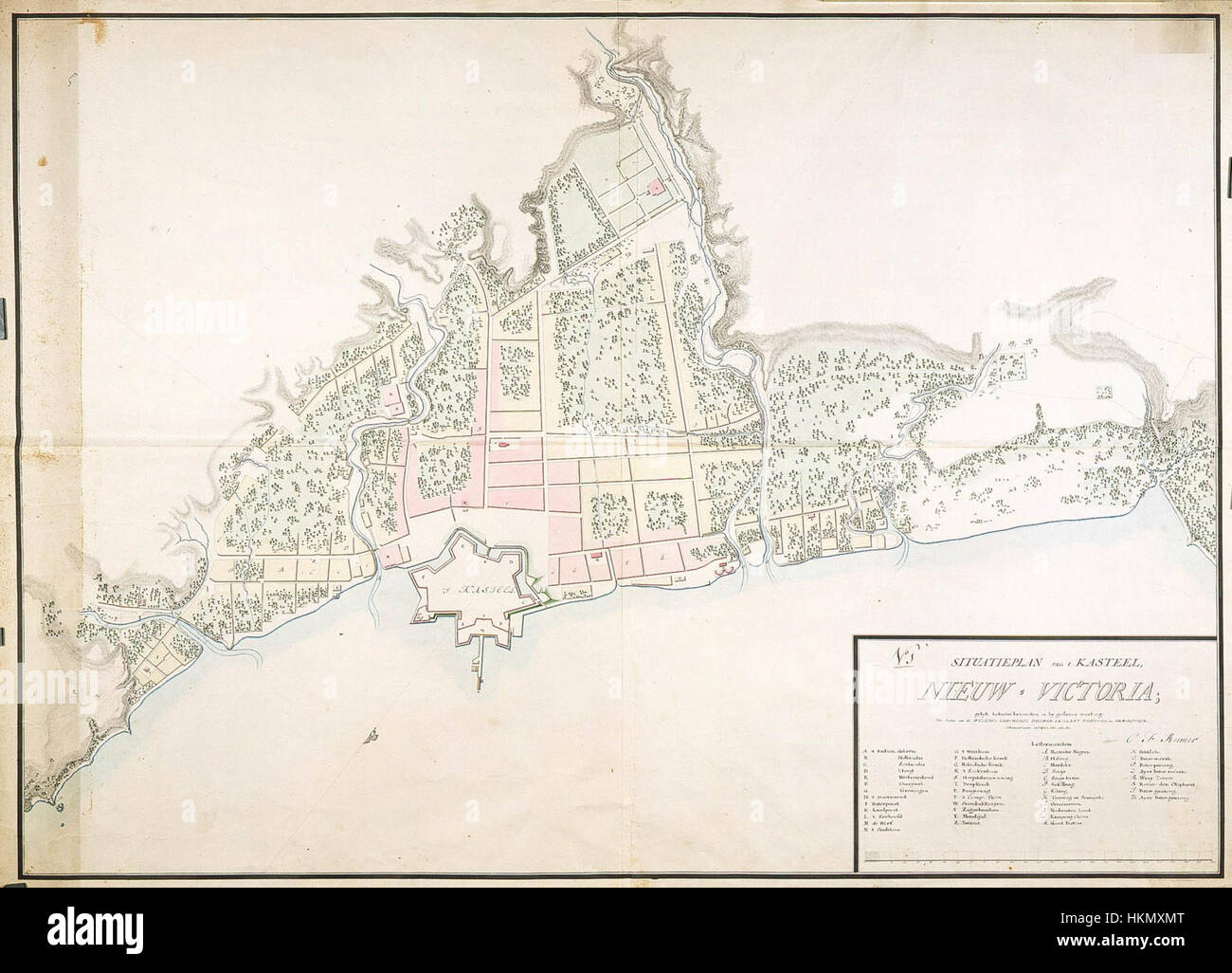 This historical map, AMH-4699-NA, depicts the island of Ambon and its ...