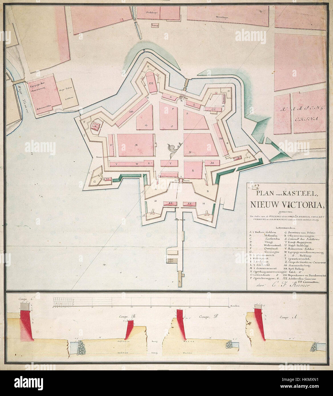 The 'Map of Victoria Castle at Ambon' is an historical document ...