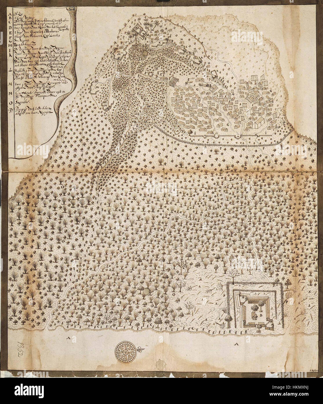 This map illustrates the fort at Loki, a significant military structure ...