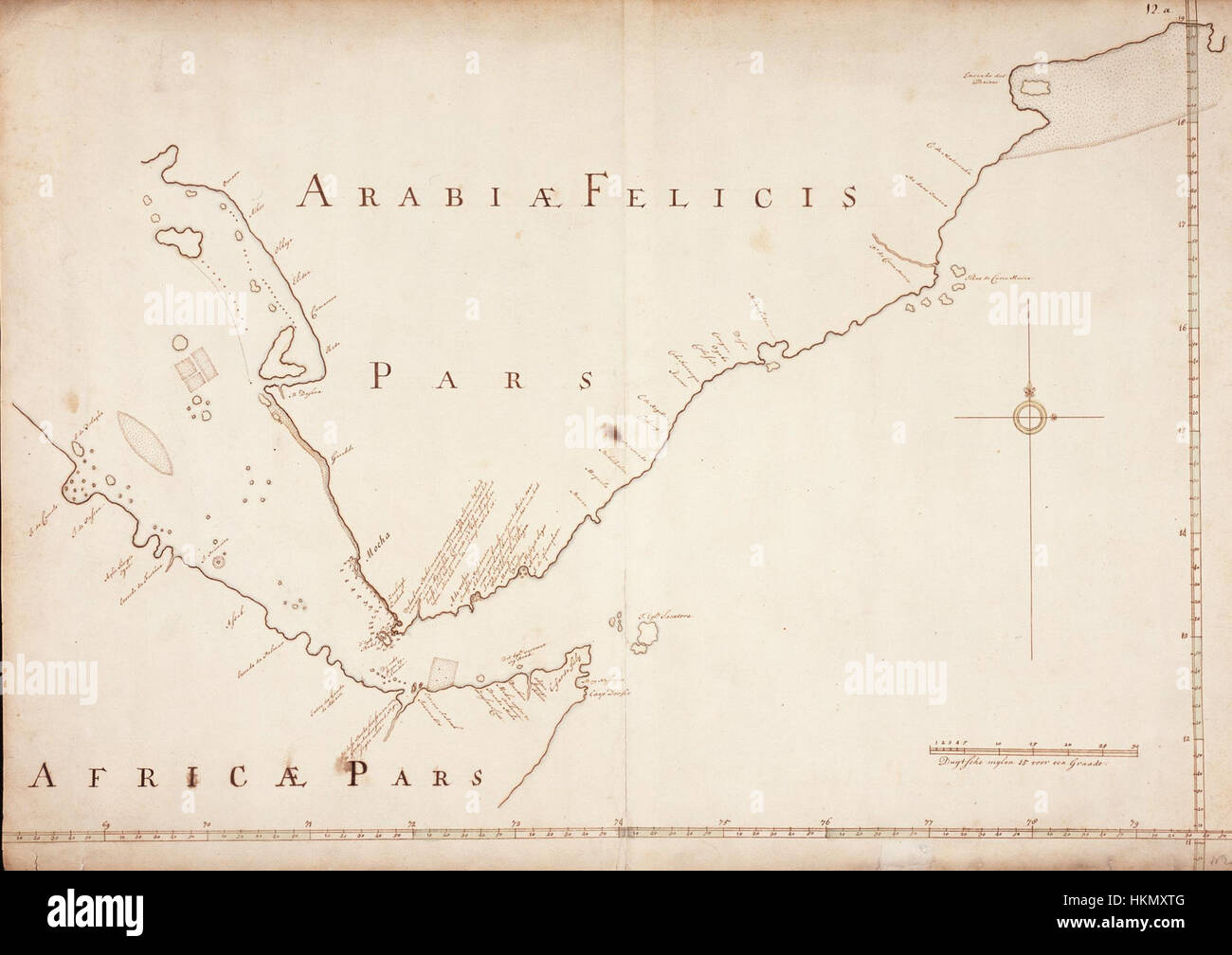 AMH-5114-NA is a historical map showing part of the Red Sea. It ...