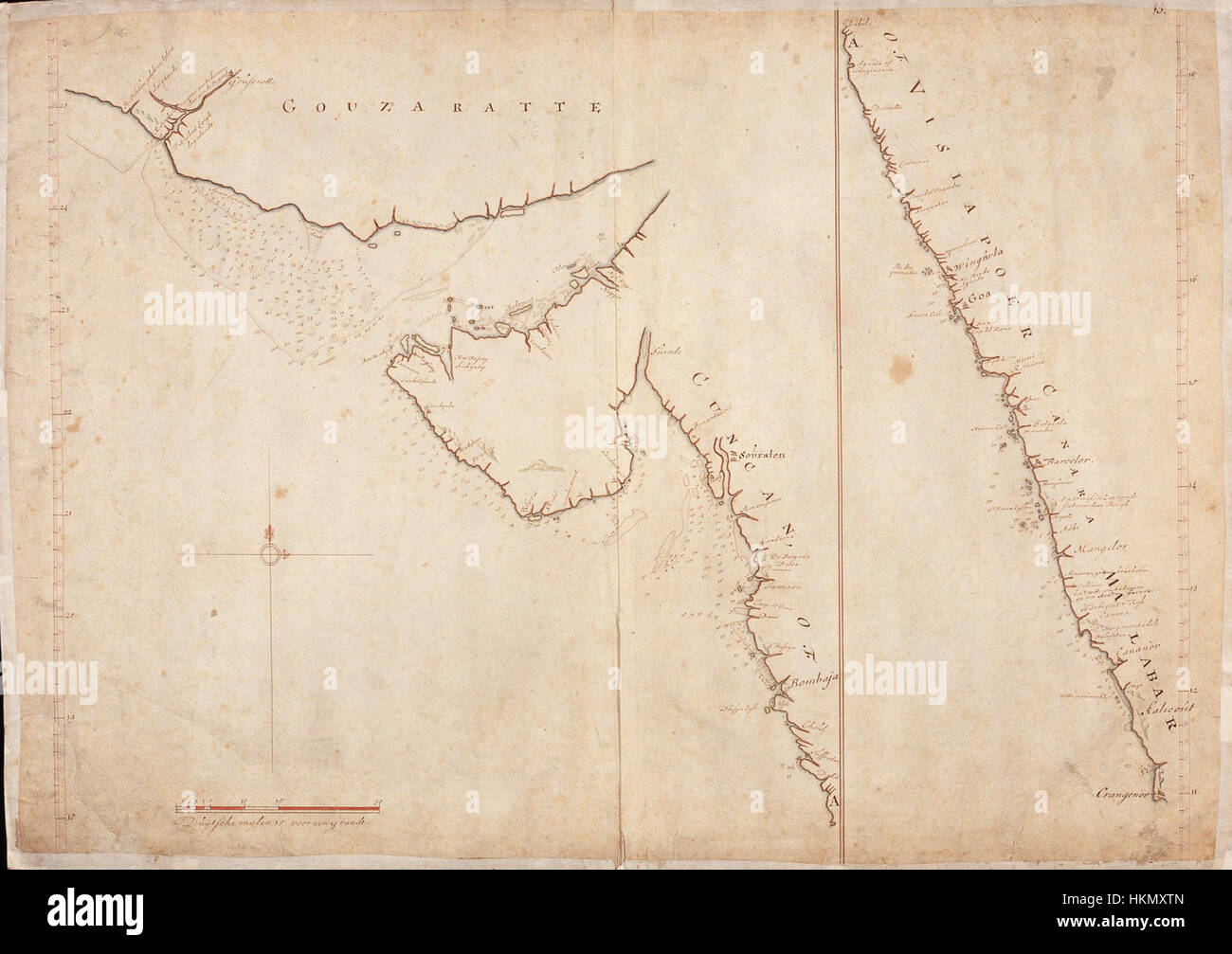India coast map hi-res stock photography and images - Alamy