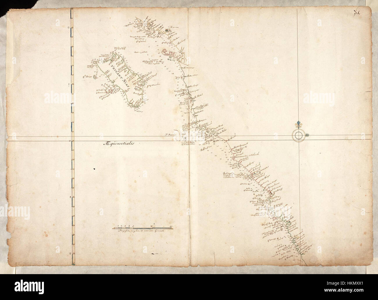 This map, labeled AMH-5147-NA, shows the west coast of Sumatra ...