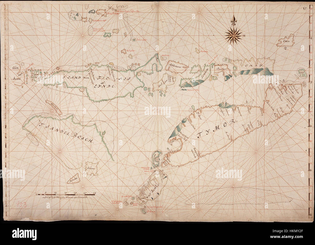 This historical map of Timor and surrounding islands provides a ...