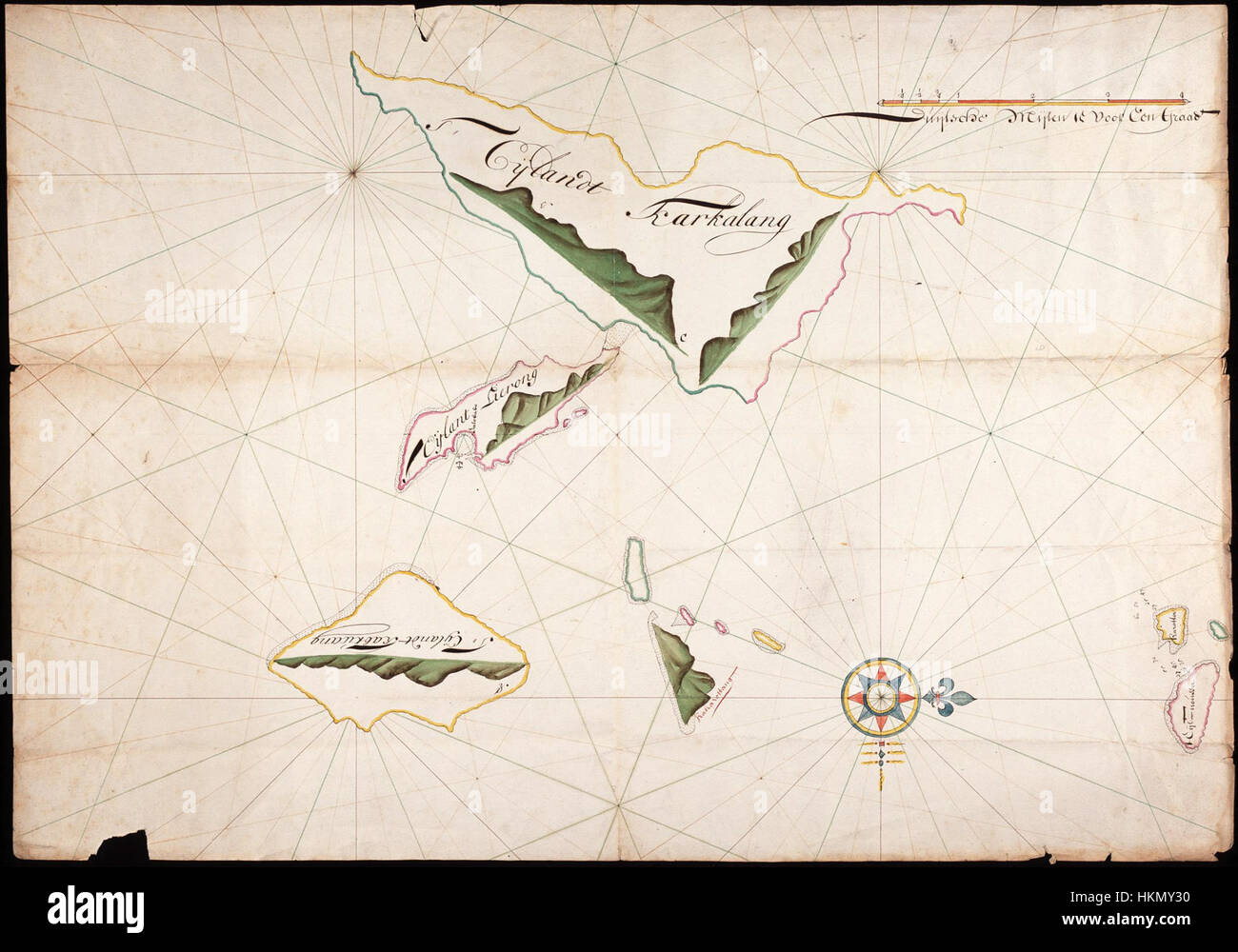 This historical map depicts the Talaud Islands, an archipelago located ...