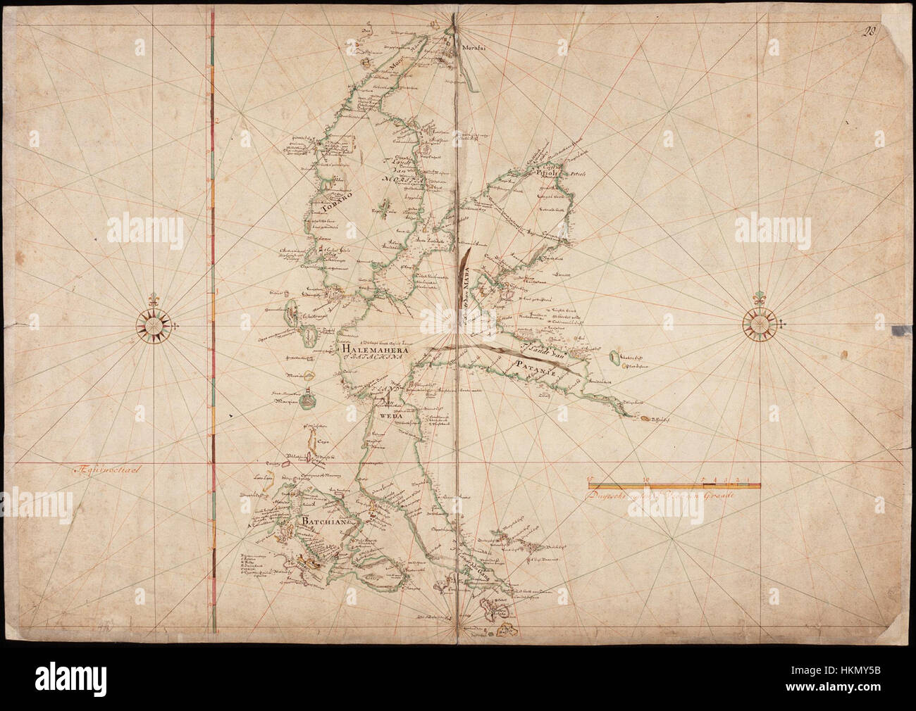AMH-5311-NA Map of the islands of Ternate Stock Photo - Alamy
