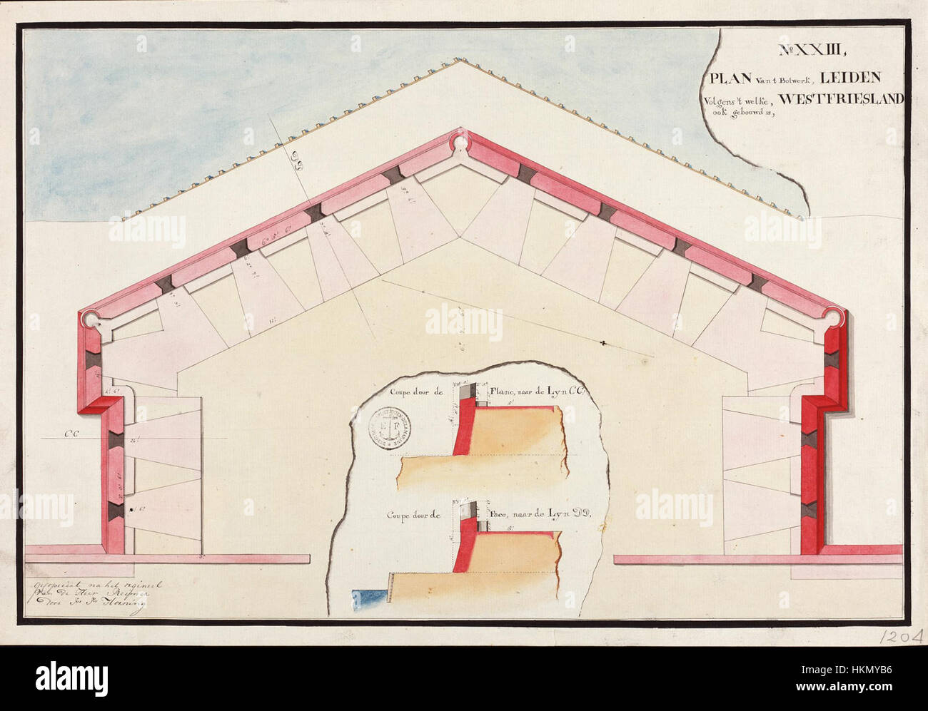 This historical map, 'AMH-5448-NA,' shows the layout of the Leiden and ...
