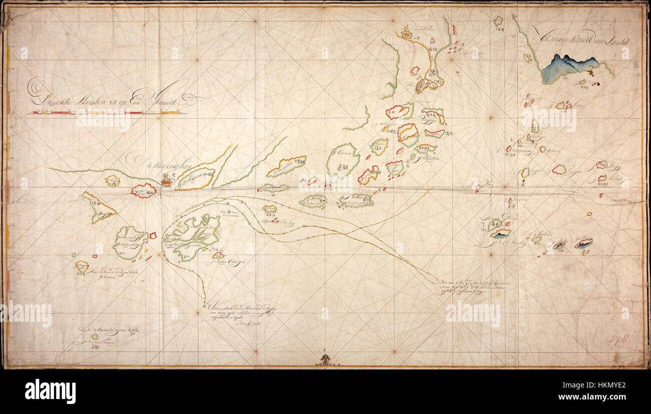 This historical map illustrates the coastal region of China, spanning ...