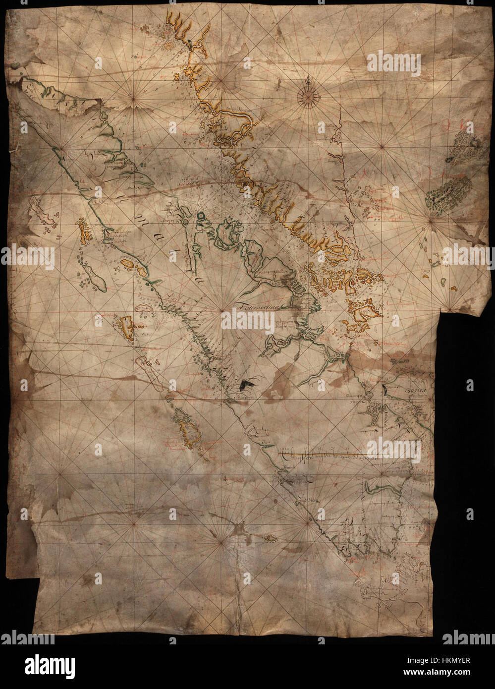 This historical map, designated AMH-5524-NA, illustrates the region of ...