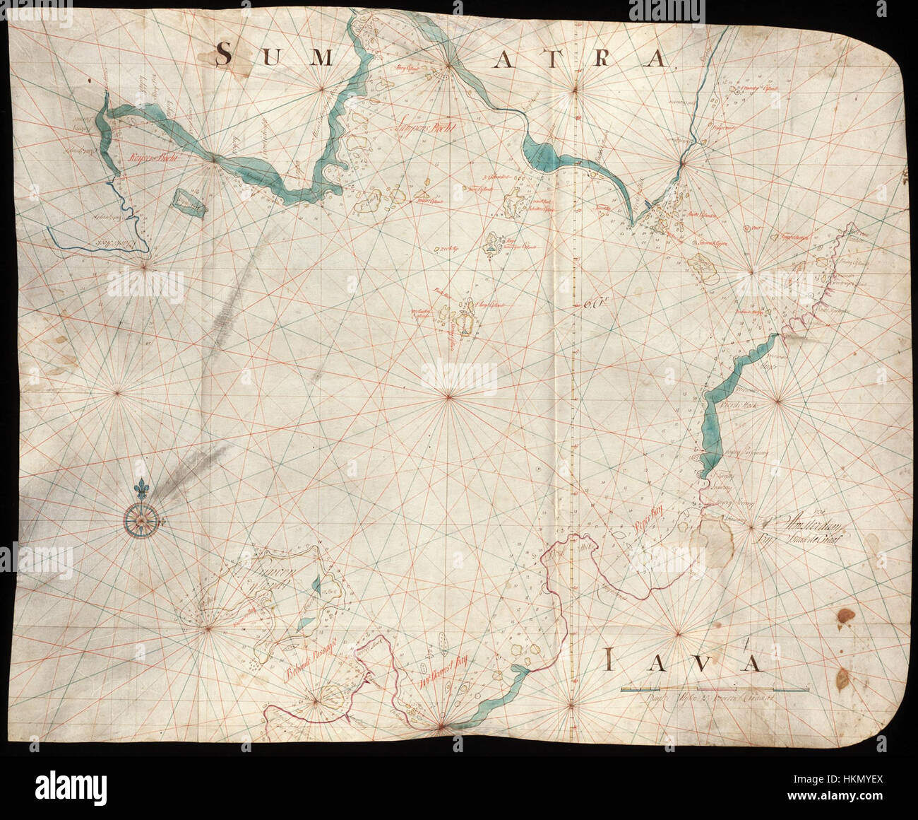 This map, labeled AMH-5527-NA, details the Soenda Straits, an important ...