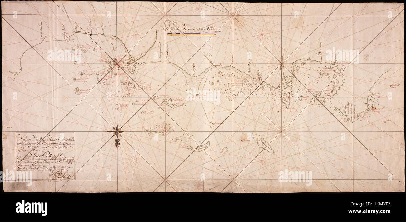 AMH-5531-NA Map of the northern coast of Java Stock Photo - Alamy