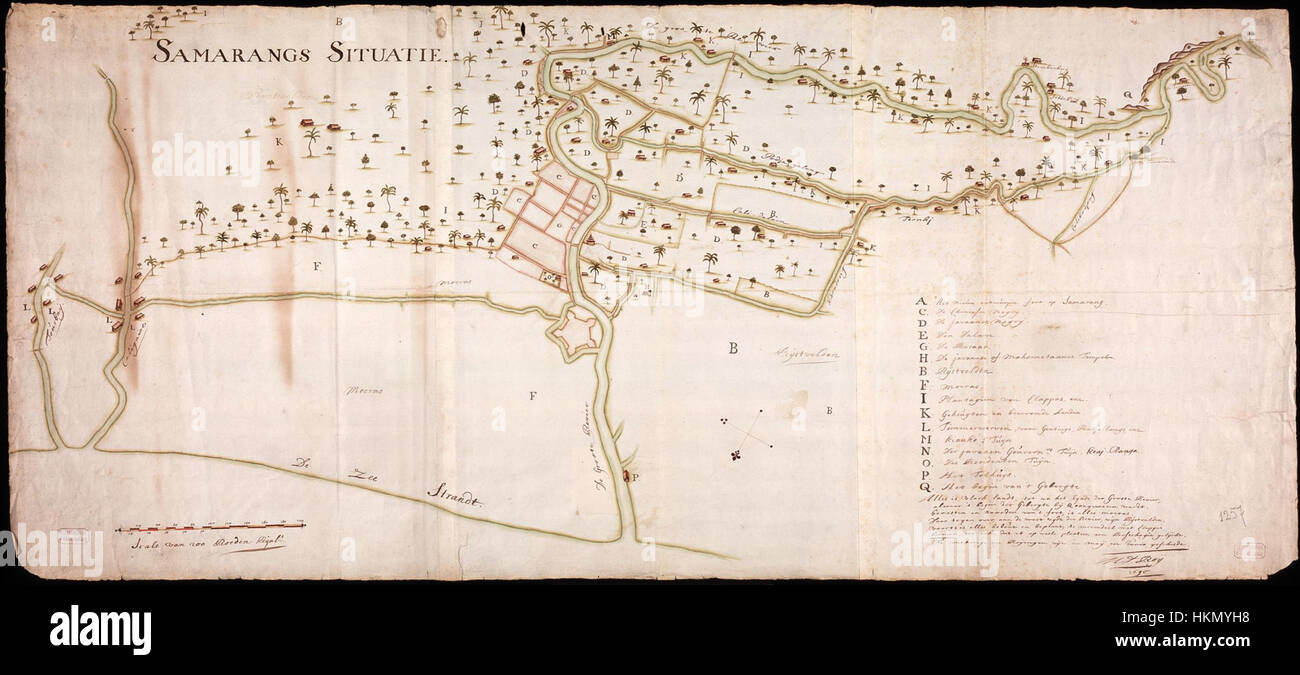 The Map of Semarang (AMH-5582-NA) depicts the historical layout of ...