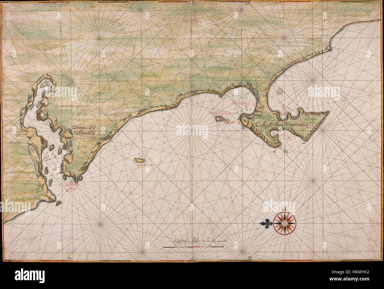The map AMH-5625-NA depicts Saldanha Bay, Table Bay, Hout Bay, and ...