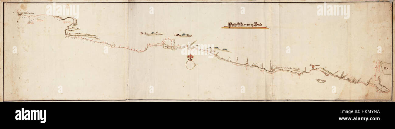 This map depicts the southern coast of Java, showcasing the region's ...