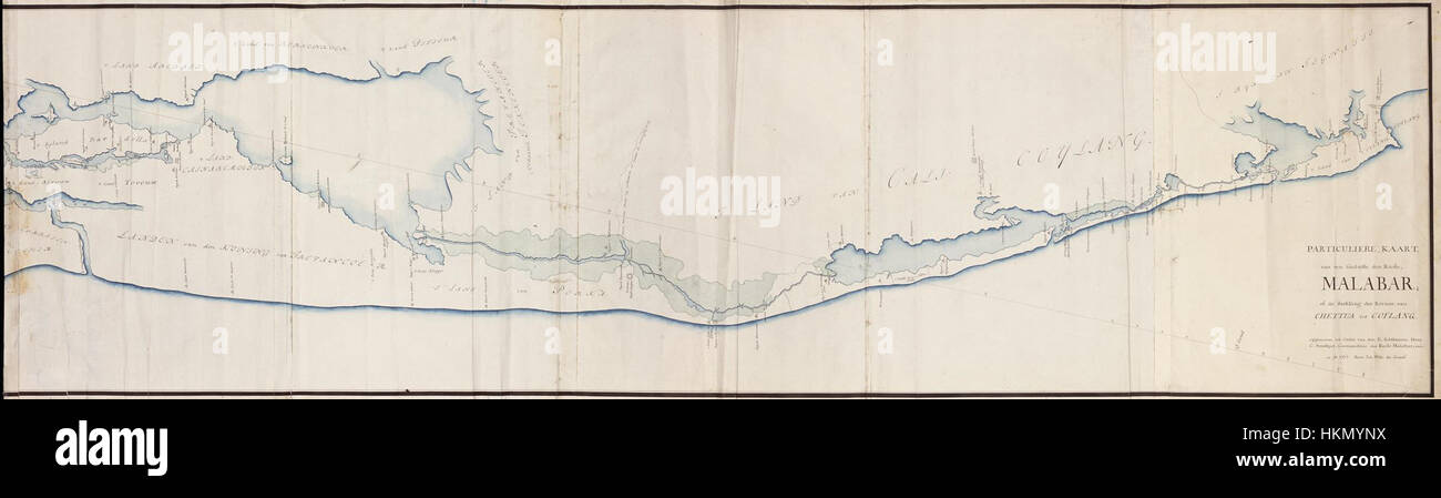 A detailed map of part of the Malabar coast, labeled 'AMH-6099-NA ...