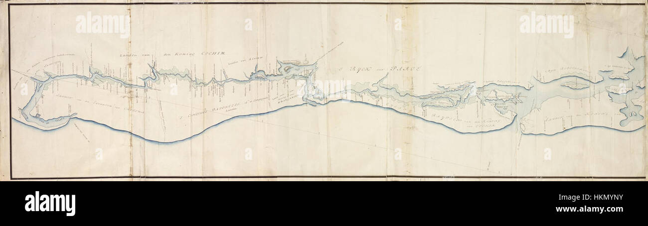 This historical map, AMH-6100-NA, shows a section of the Malabar coast ...