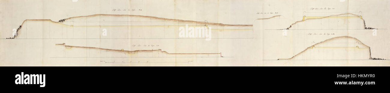 This illustration shows a cross-section of the fortifications at ...