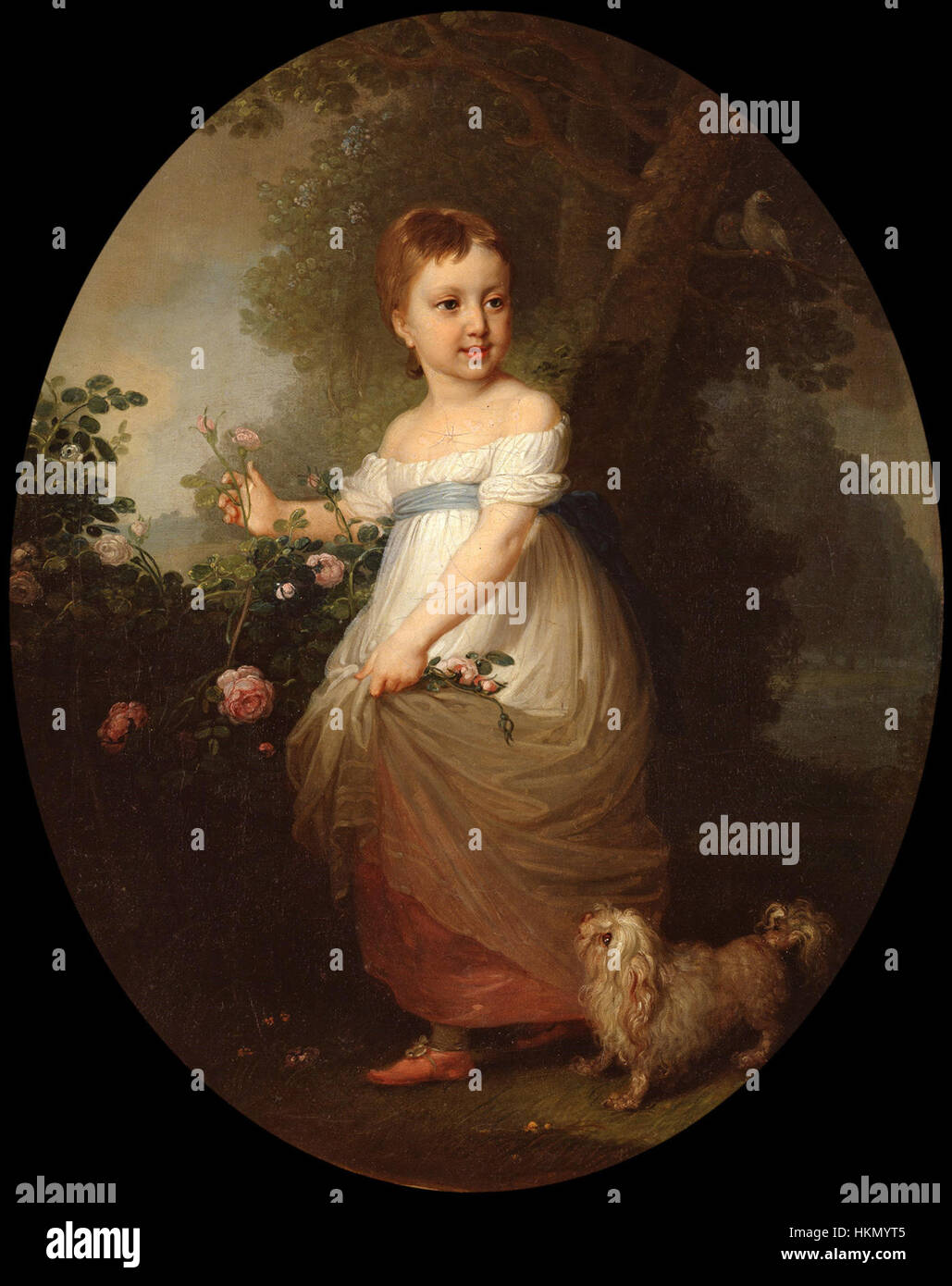 The painting by Borovik depicts a historical or aristocratic figure ...