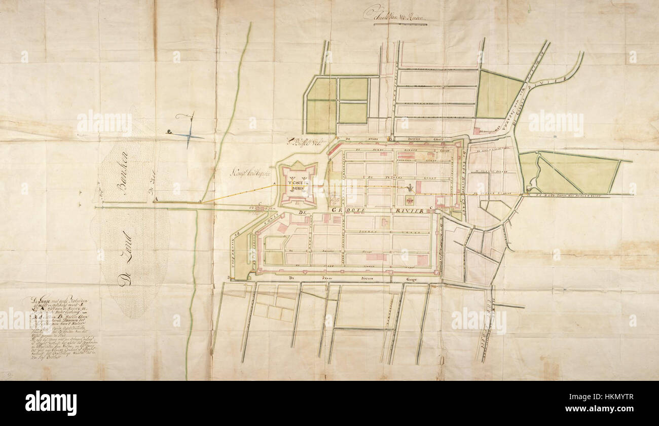 AMH-6170-NA Map of the city of Batavia Stock Photo - Alamy