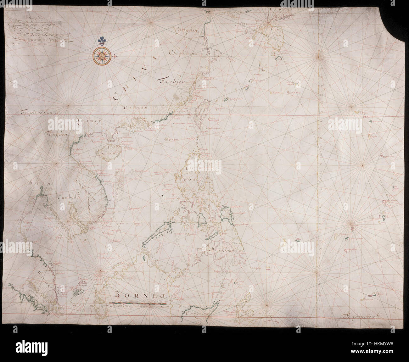 A historical map of the Chinese sea and coast, offering a detailed ...