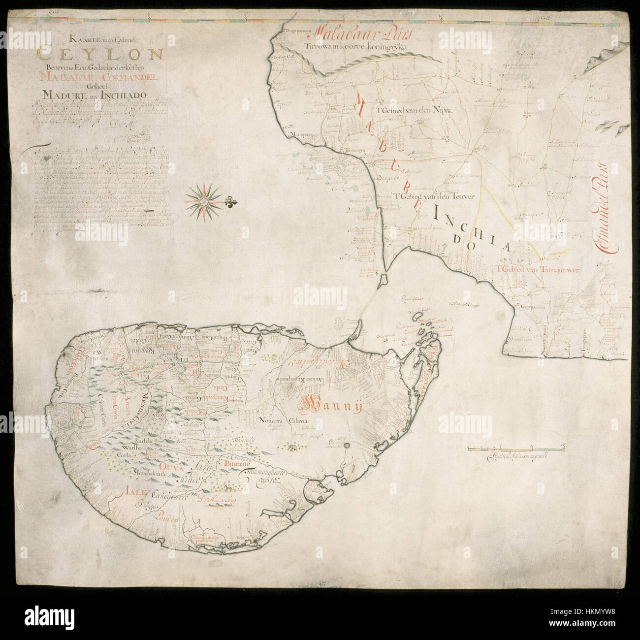This 17th-century map illustrates the island of Ceylon (modern Sri ...