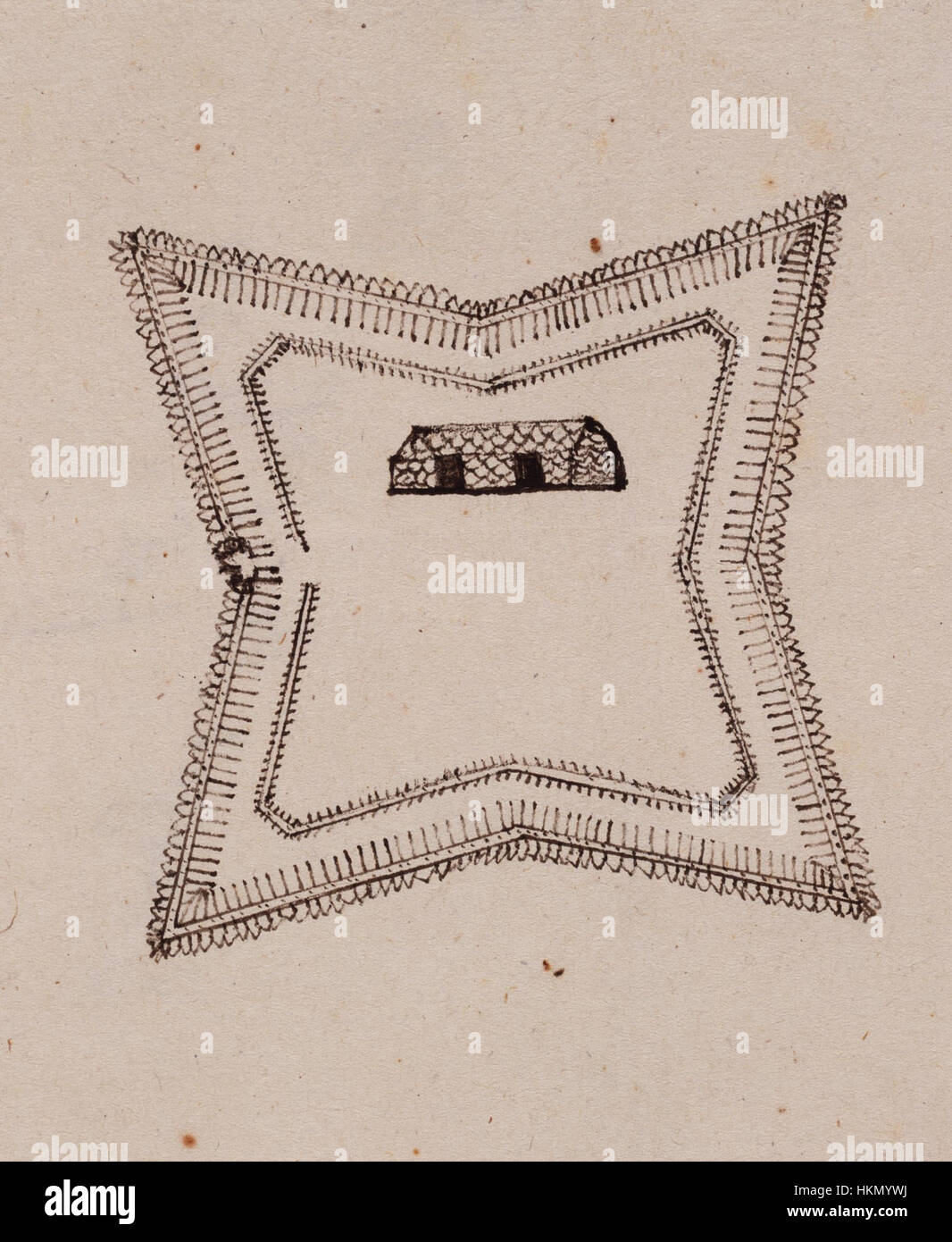 The map 'AMH-6386-NA' depicts a fort on the island of Mauritius. The ...