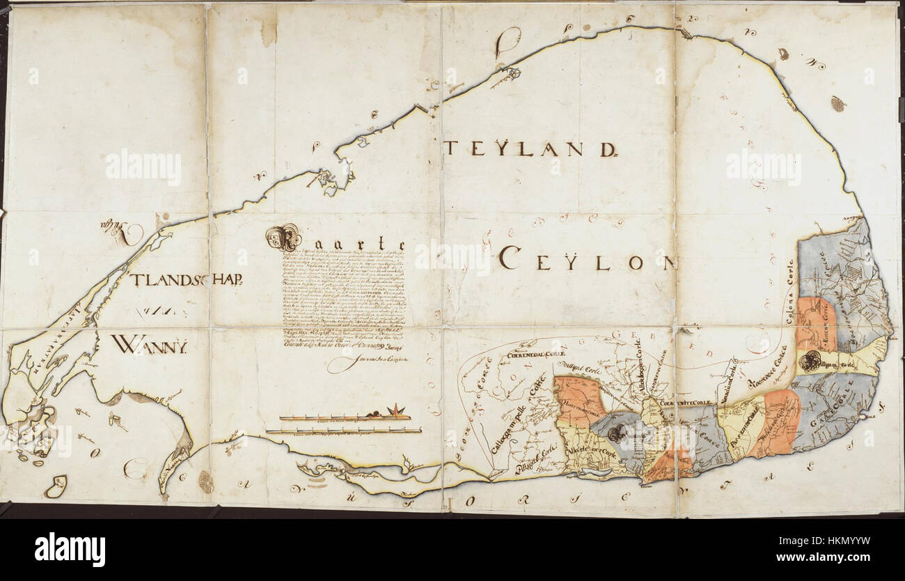 This 18th-century map of Ceylon (modern Sri Lanka) offers detailed ...