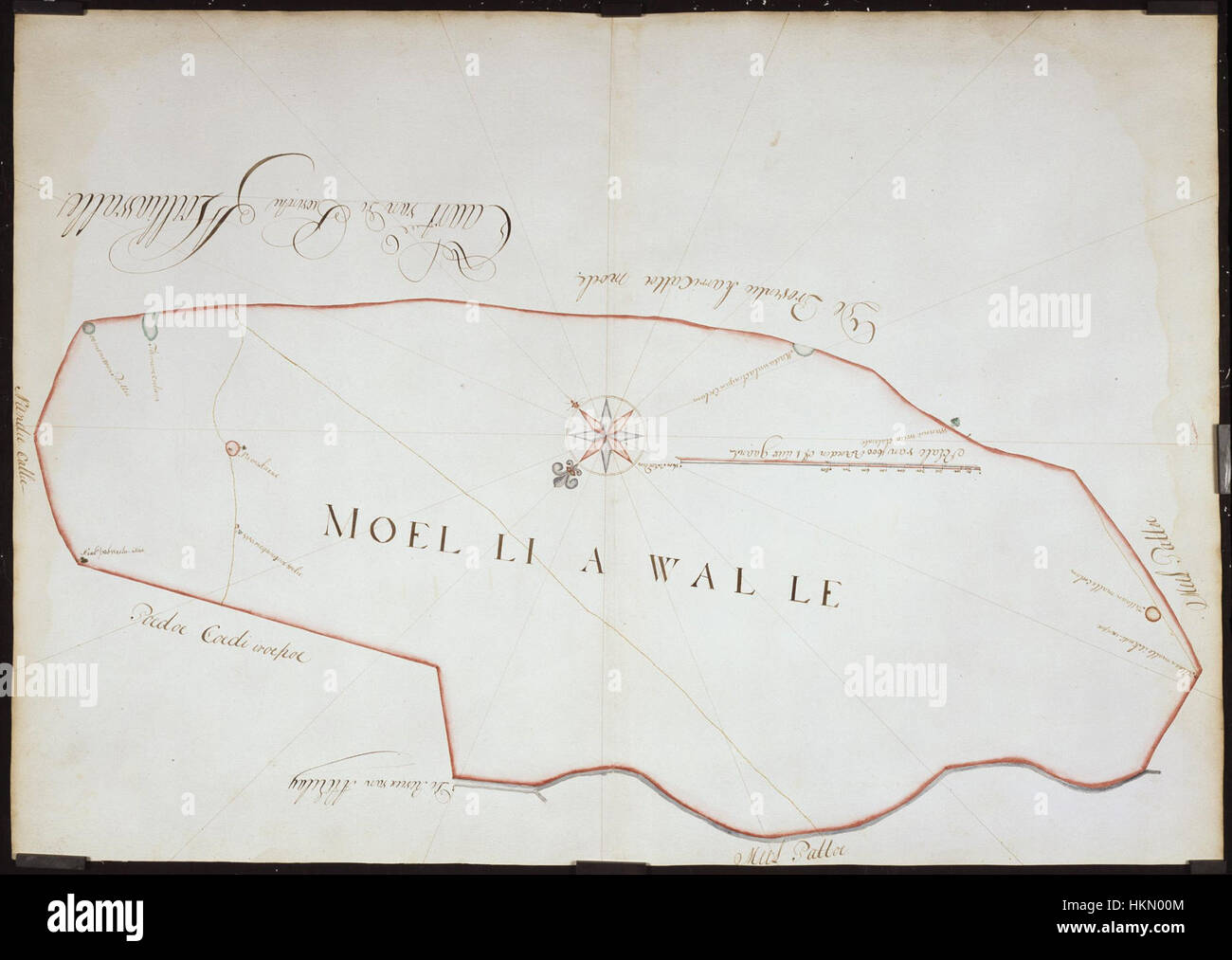This map, labeled AMH-6477-NA, depicts the area of Moeliawalle near ...