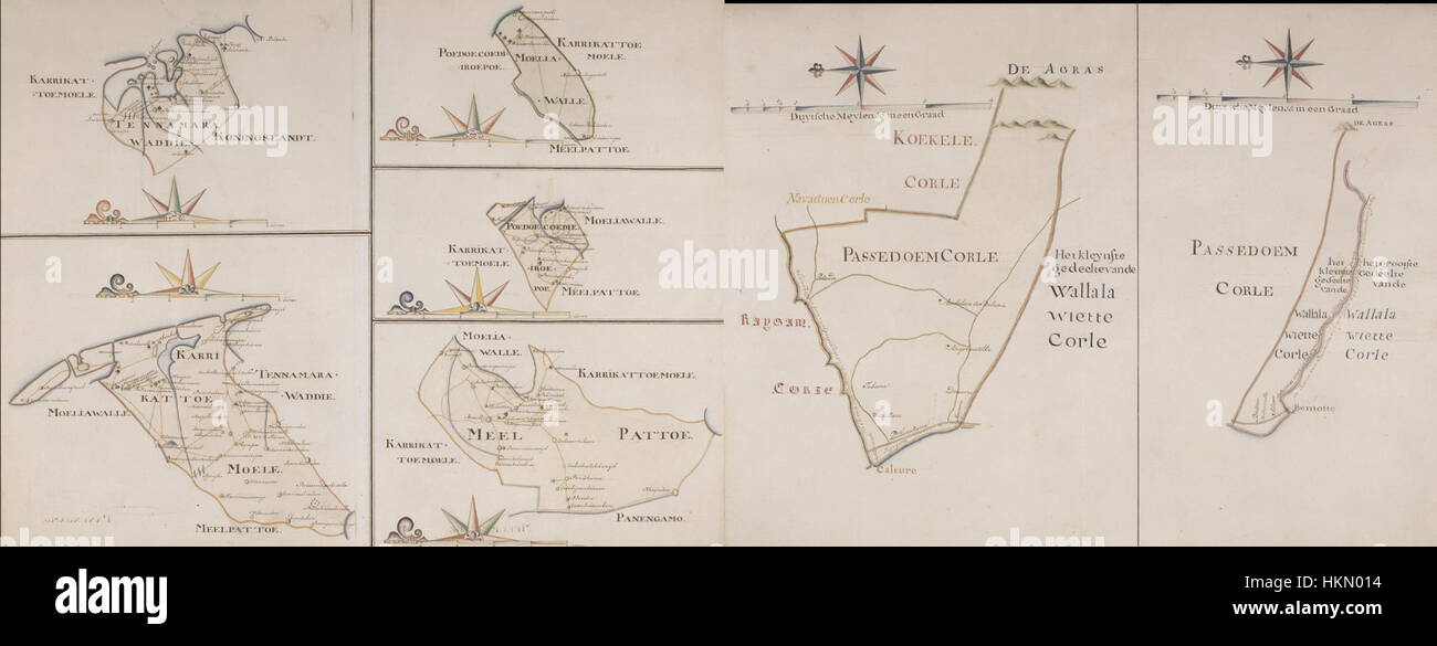 These are historic maps depicting various regions, including ...