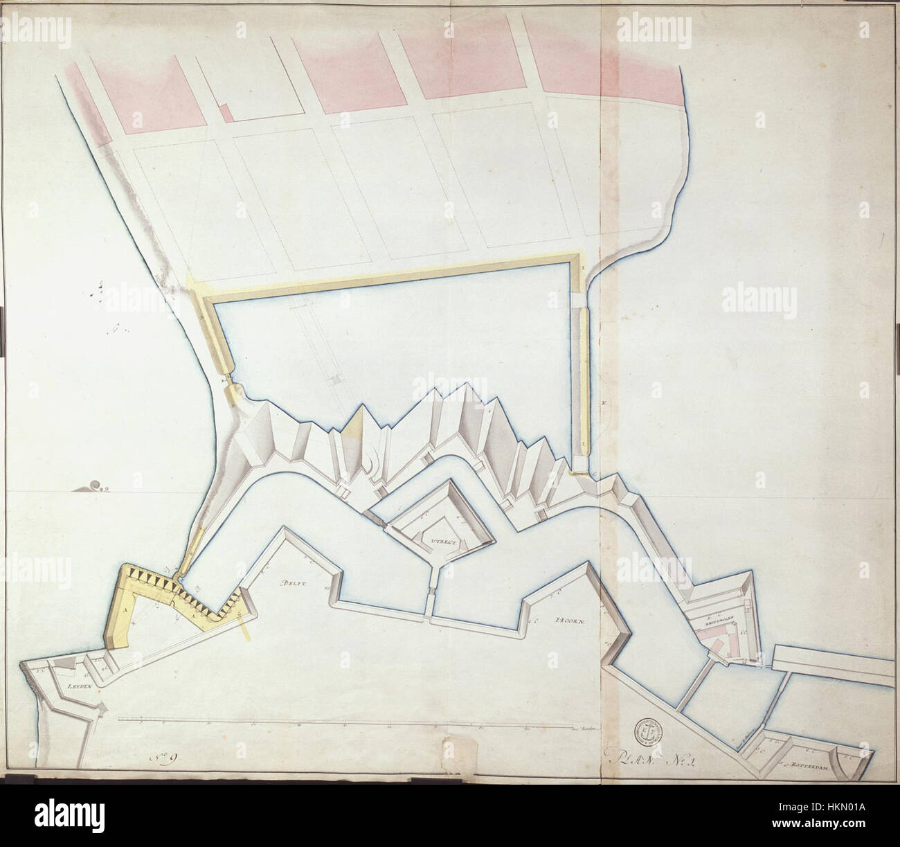 This map depicts one of the three fortifications of Colombo, Sri Lanka ...