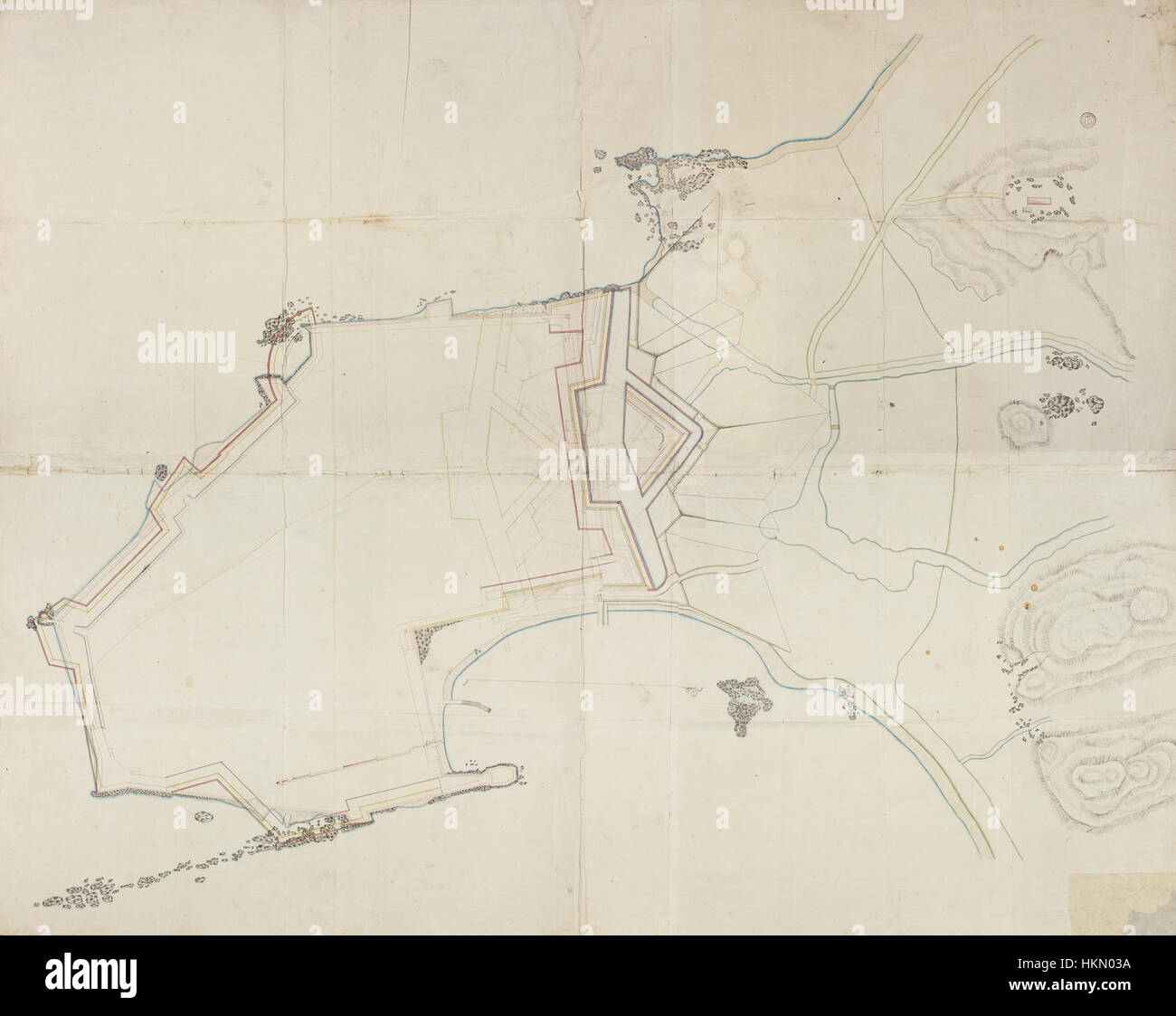 This historical map of the fort at Galle, Sri Lanka, provides a ...