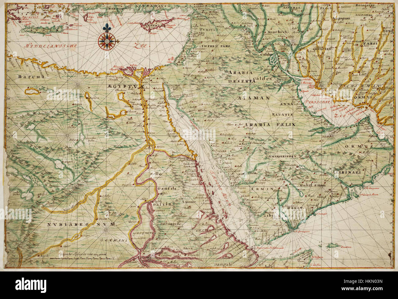 Map of the arabian peninsula hi-res stock photography and images - Alamy