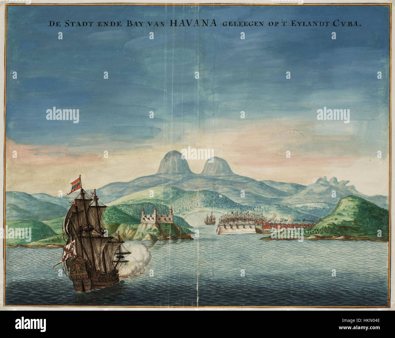 This historical photograph, AMH-6757-NA, captures a view of Havana ...