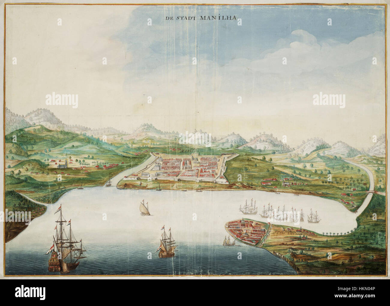 This bird's eye view of Manila captures the sprawling cityscape ...