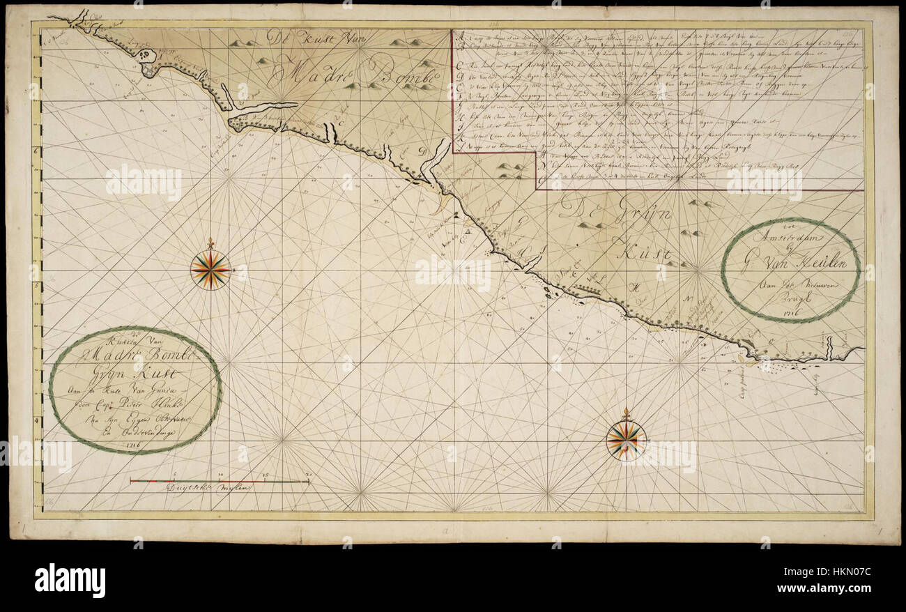 This 17th-century map, titled 'Map of West Africa, of the Grain Coast ...