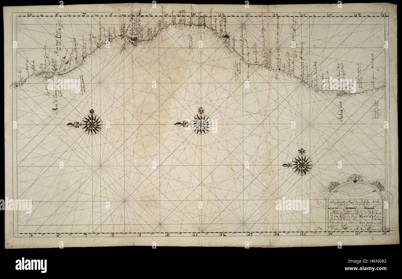 This historical map depicts the Angolan coastline, showcasing the ...