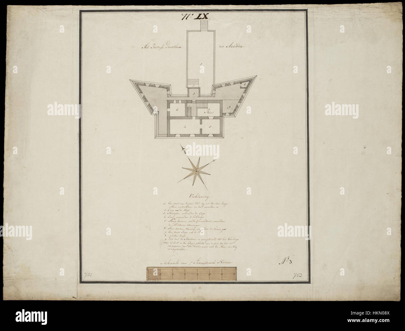 This *floor plan of the Dorothea fort* at Accoda illustrates the ...