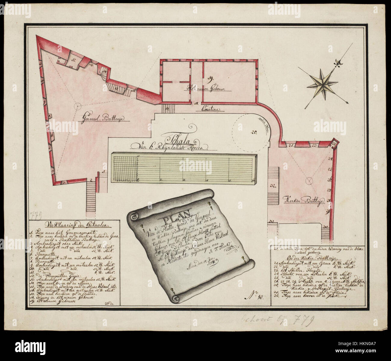 This floor plan shows part of Fort St. George in Elmina, providing a ...
