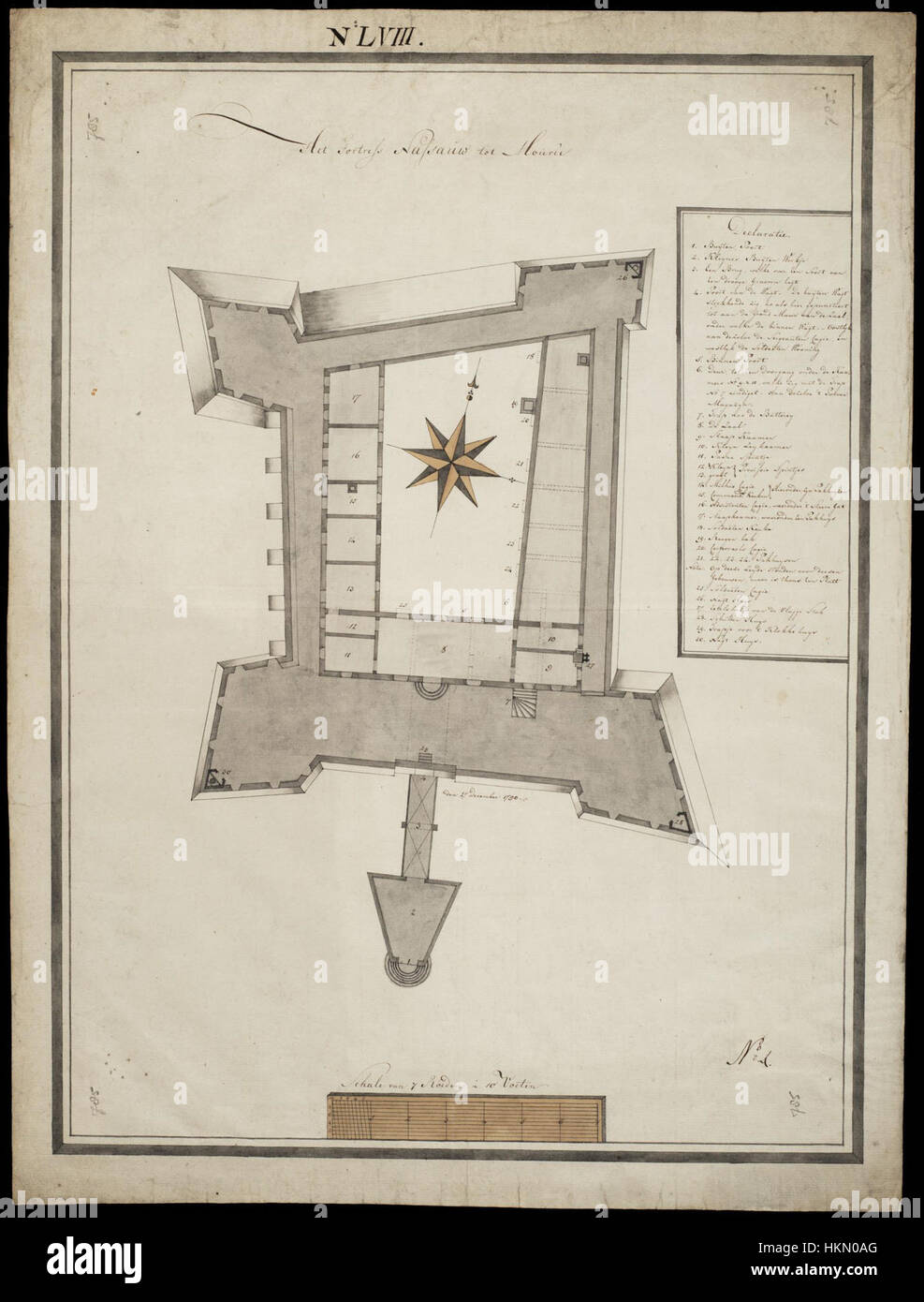 The floor plan of the Nassau Fort at Mouri provides an architectural ...