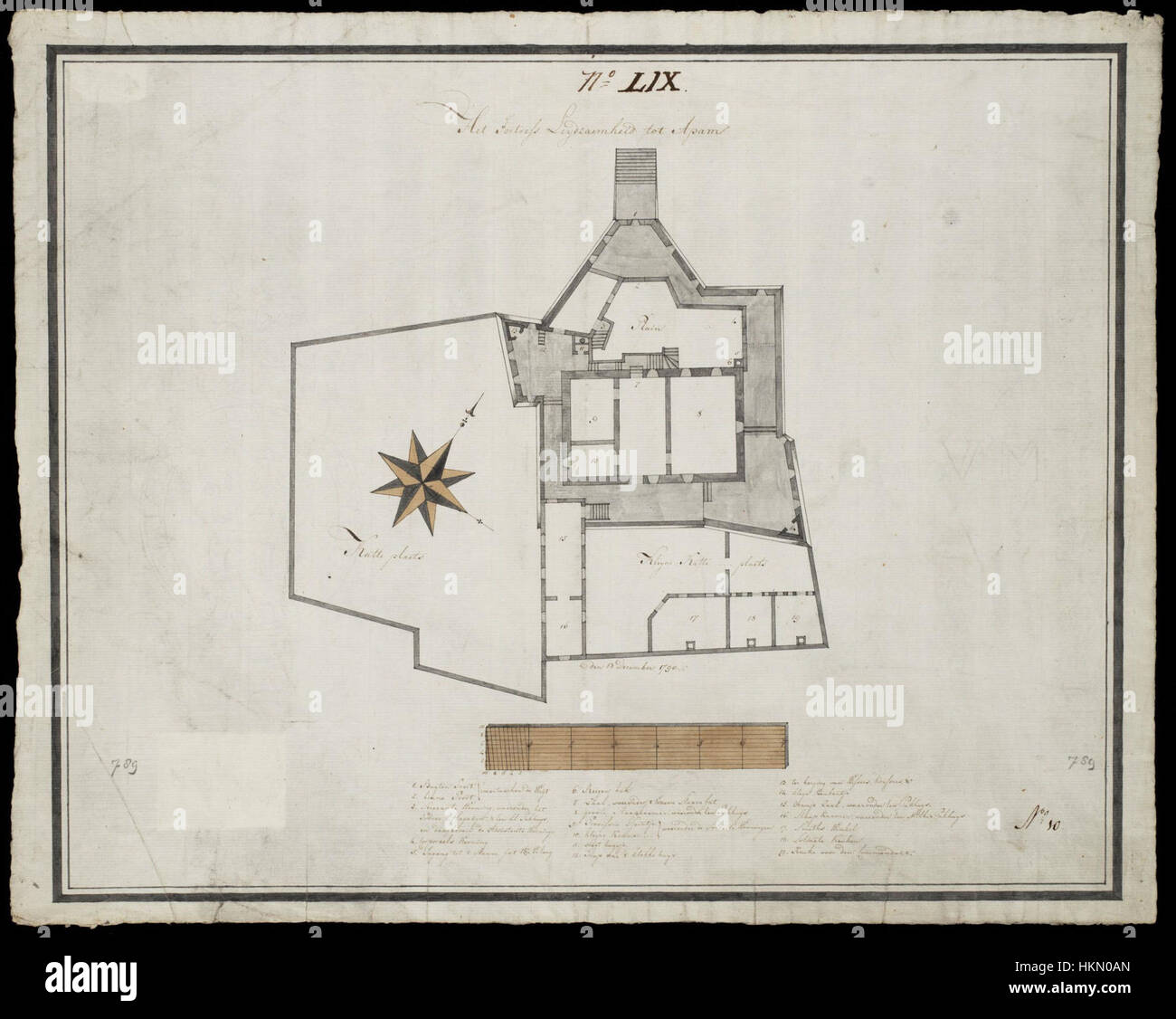 This floor plan depicts the layout of the Lydzaamheid fort at Apam ...