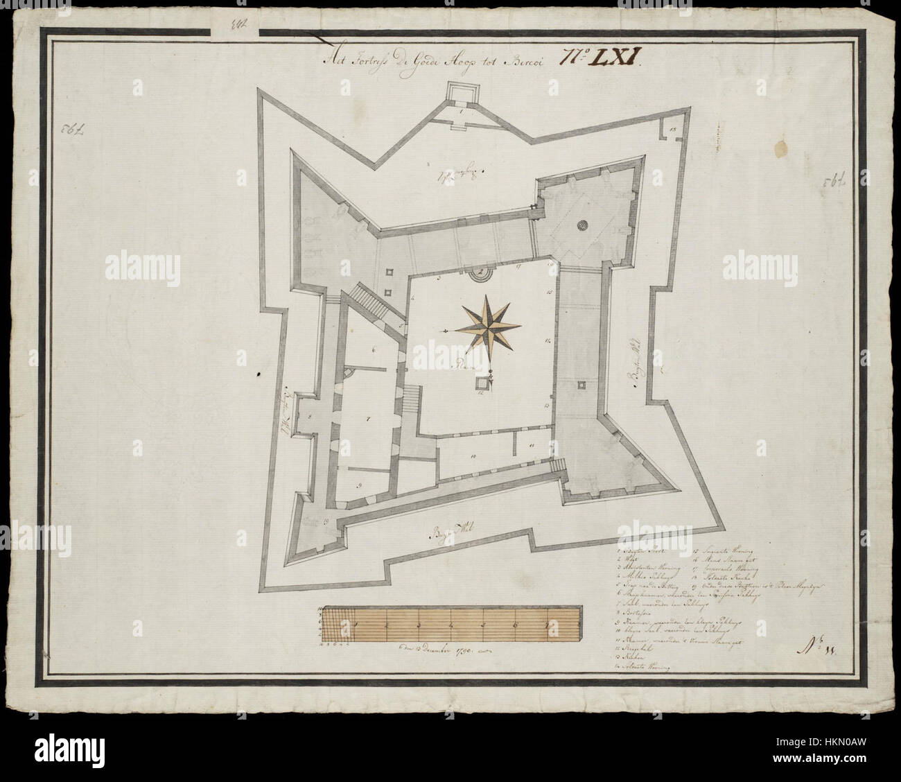 This floor plan illustrates the layout of Fort Goede Hoop at Berku, a ...