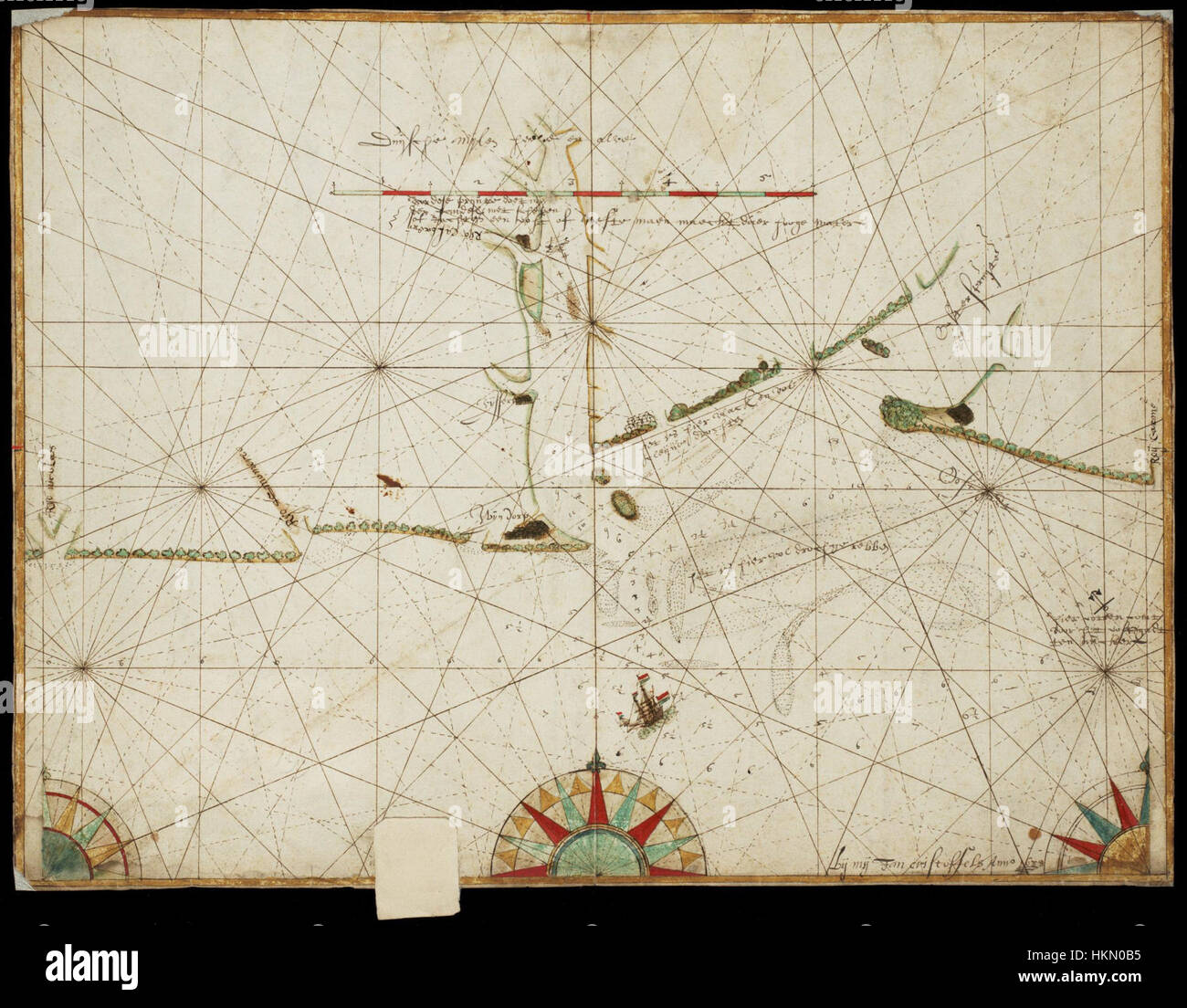 This historical map illustrates the mouth of the Rio Calabar, located ...