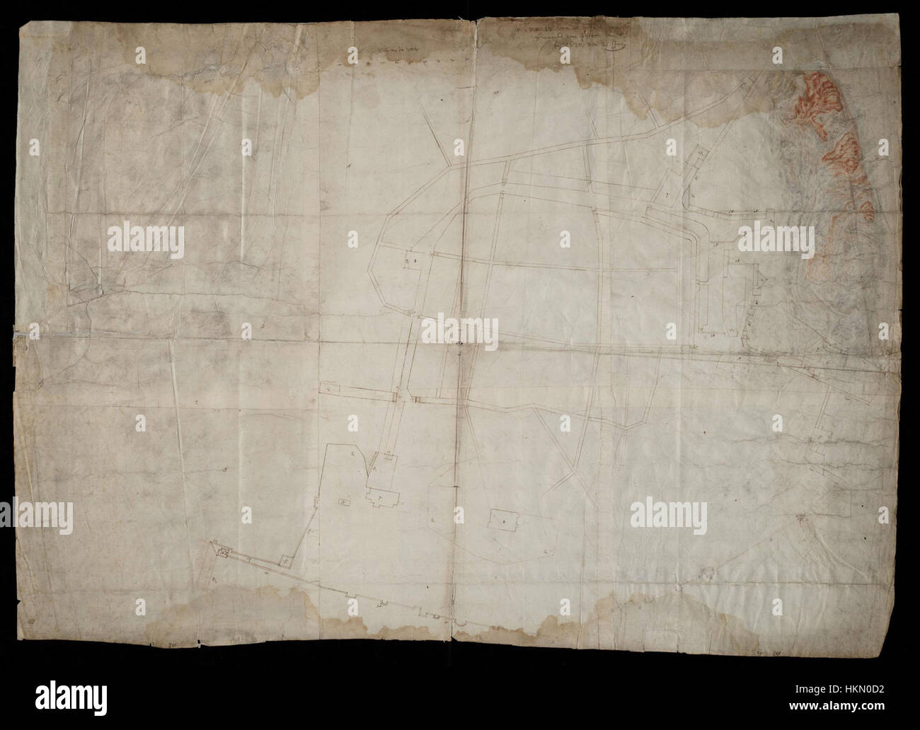 This historical map, 'AMH-8606-NA', depicts the city of Olinda, Brazil ...