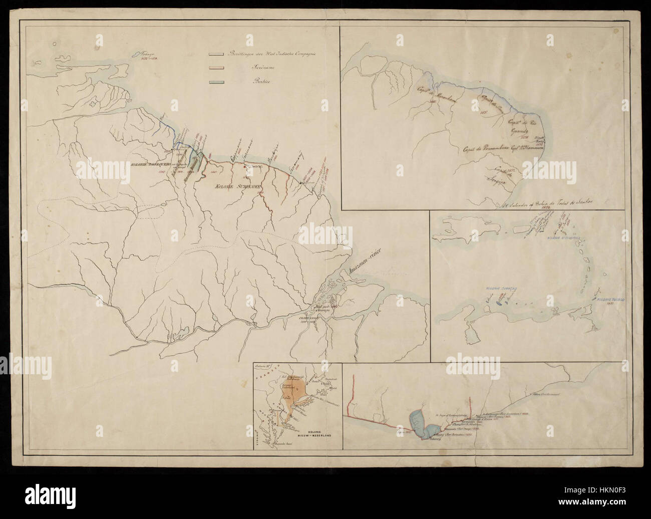 This 19th-century map illustrates the Dutch possessions in South ...