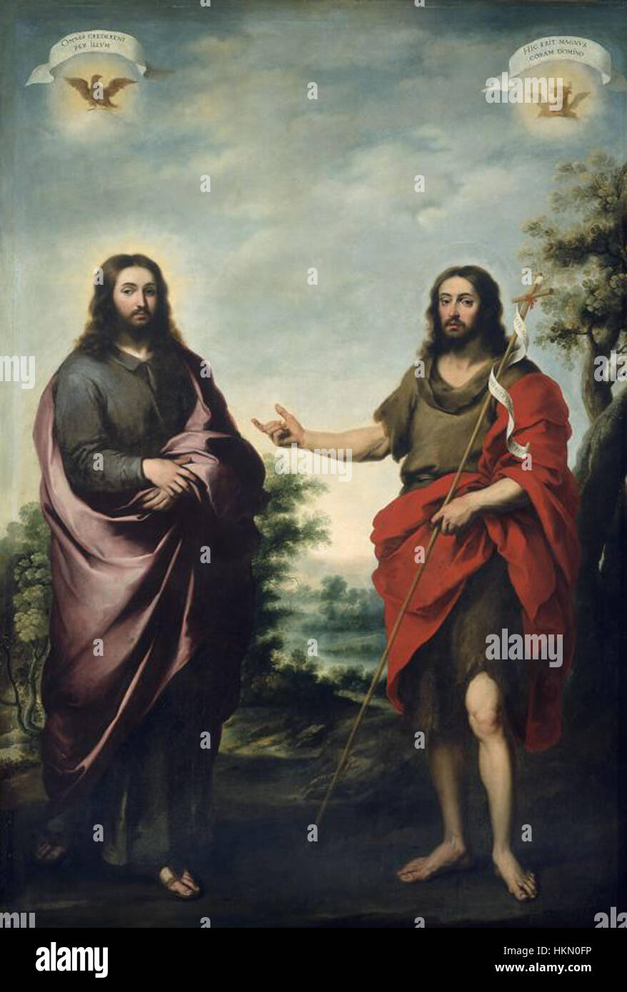 This painting by Bartolomé Murillo, titled 'San Juan presents Jesus ...