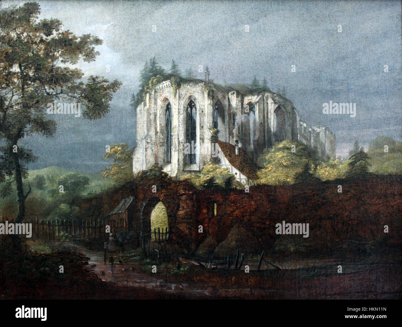 This 1822 painting of Klosterruine Oybin by Blechen captures the ...