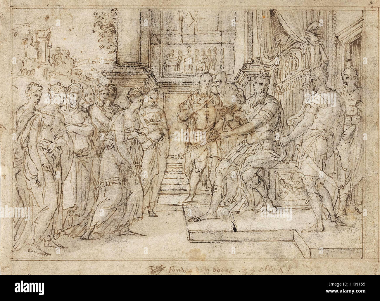 This painting by *Coecke van Aelst* depicts the biblical scene of ...