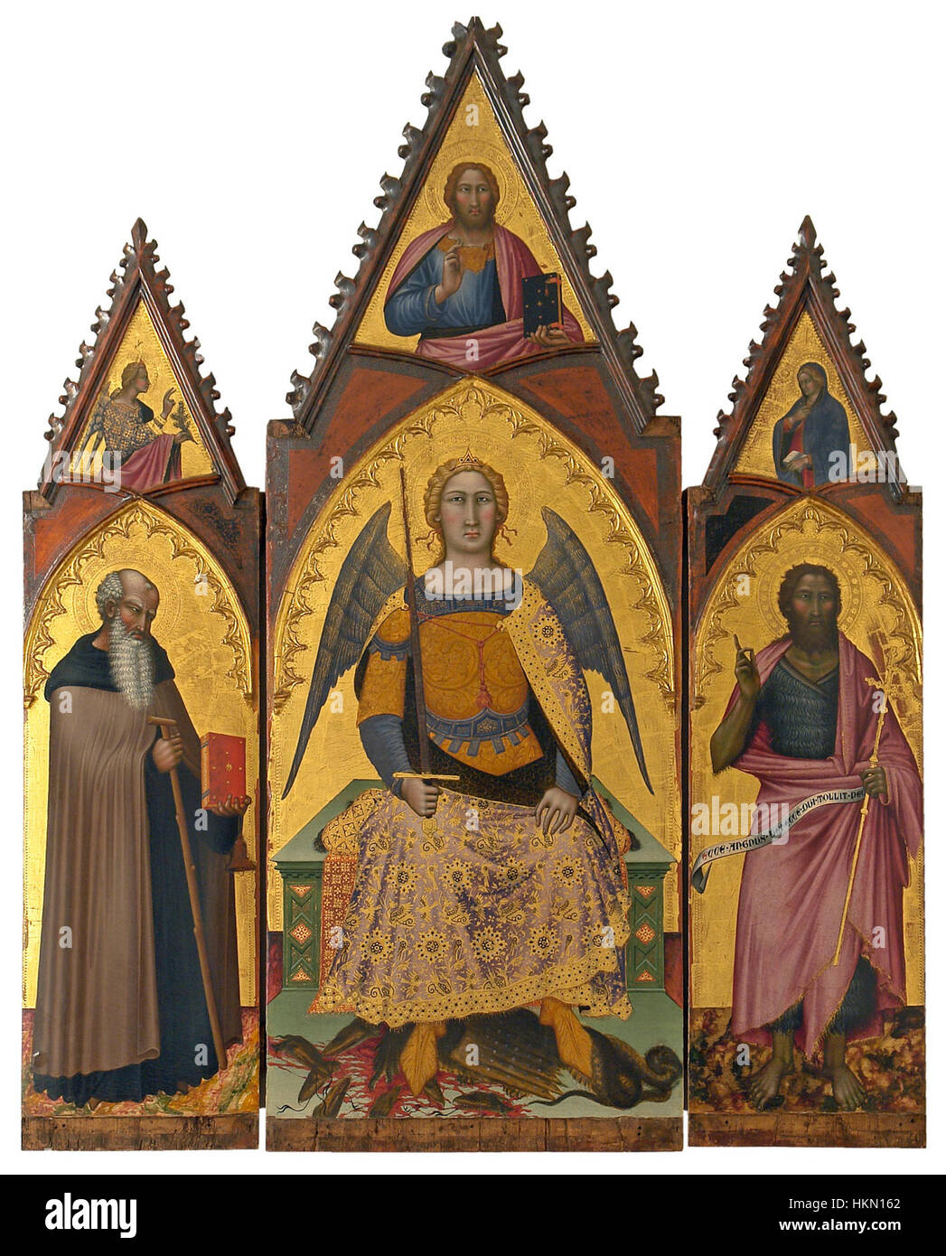 The 'Triptych of St. Michael' by Angelo Puccinelli, created between 1370-80, is a significant ...