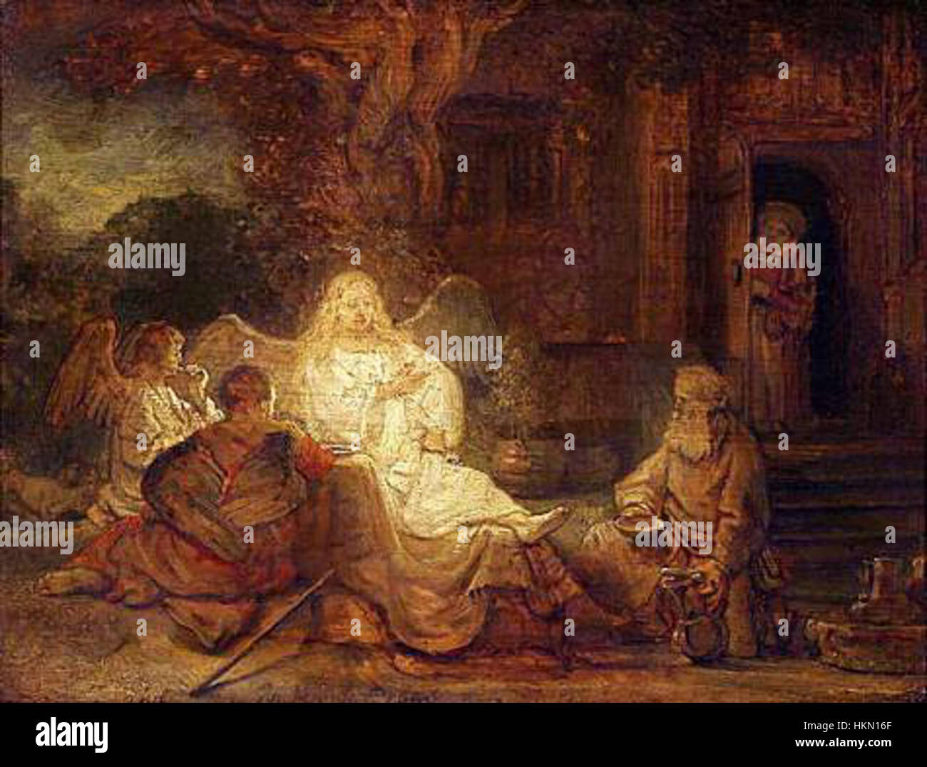 Rembrandt’s 'Abraham and Three Angels' from 1646 depicts the Biblical ...