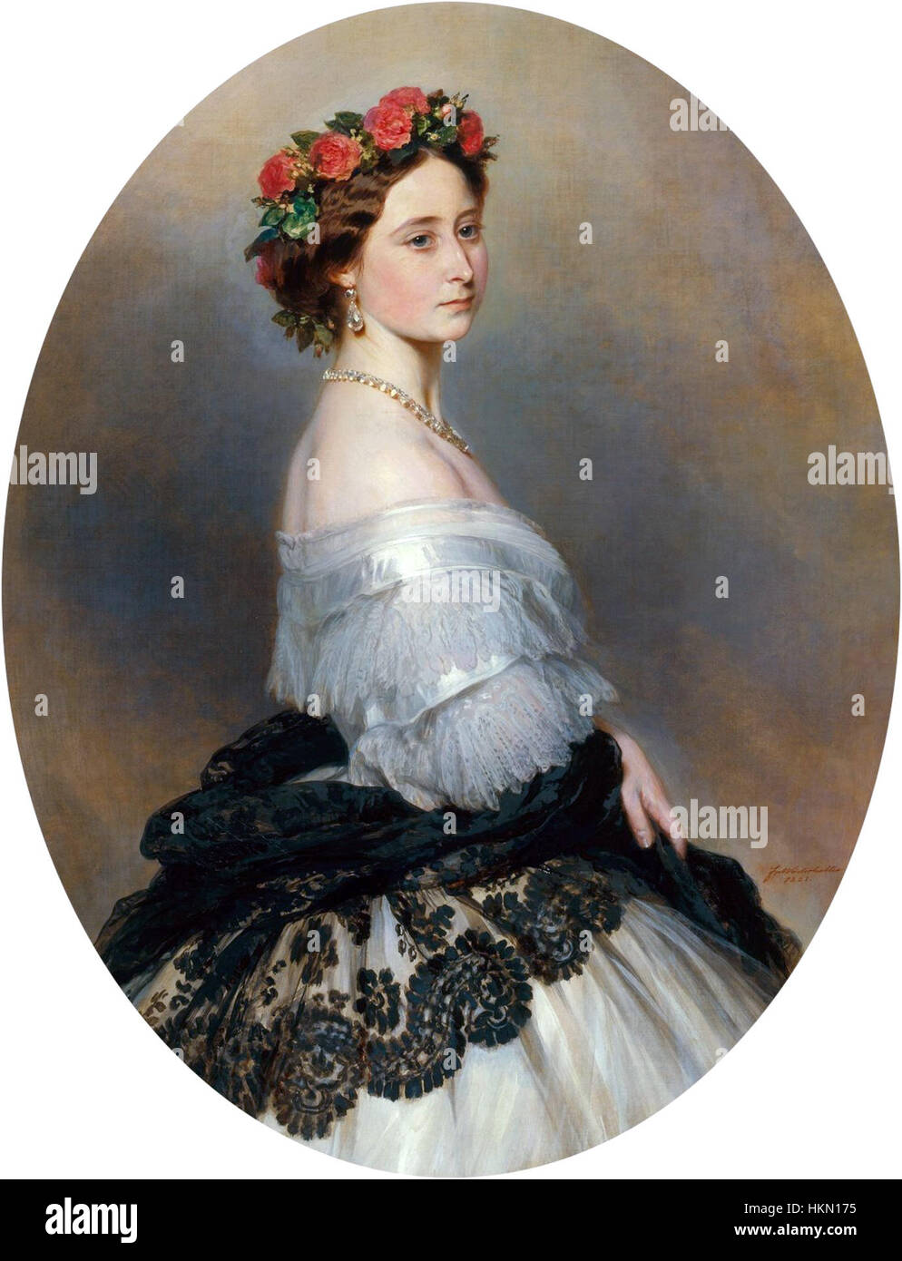 This portrait of Princess Alice, painted in 1861, highlights her poised ...