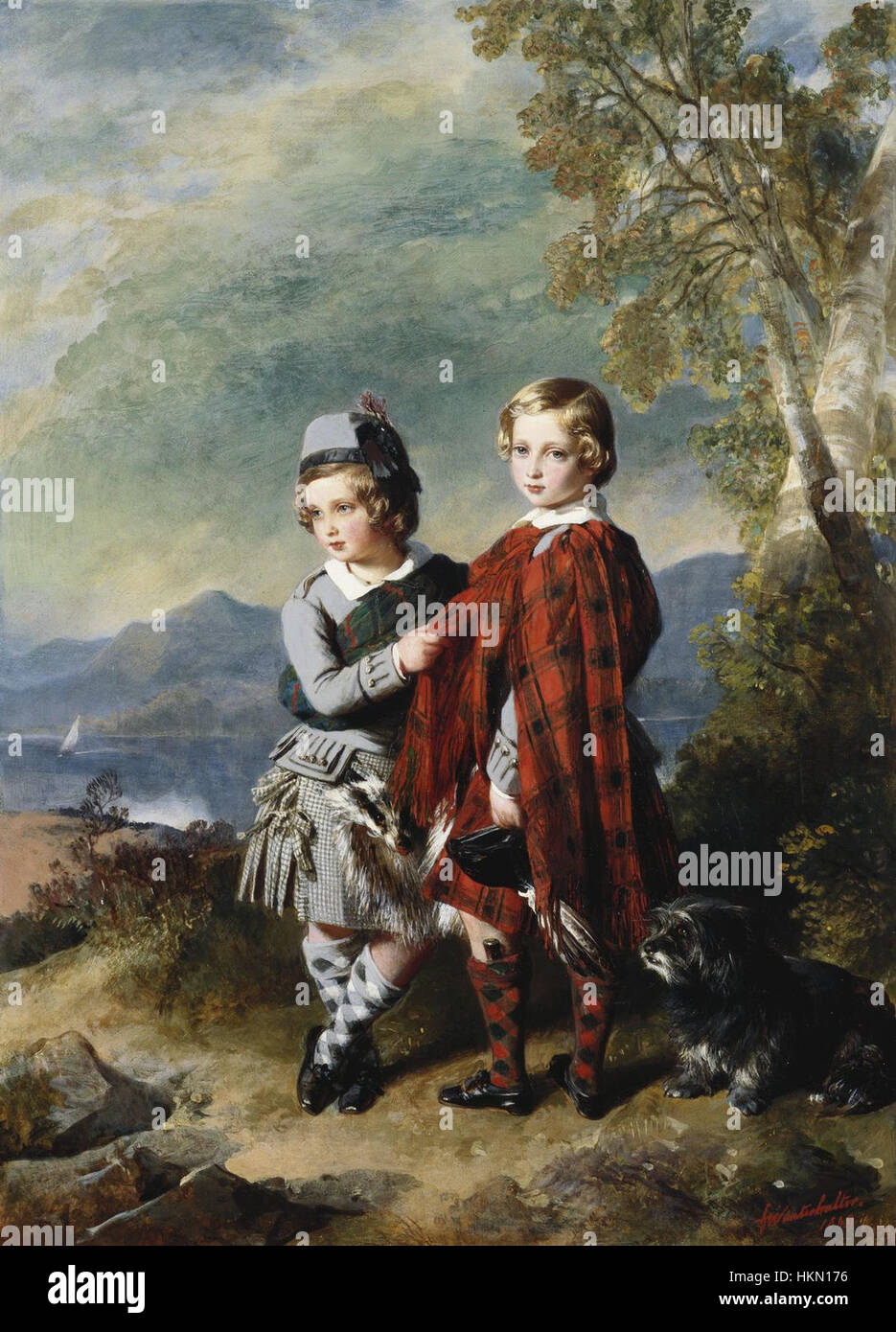 This portrait from 1849 shows Prince Albert, the Prince of Wales ...